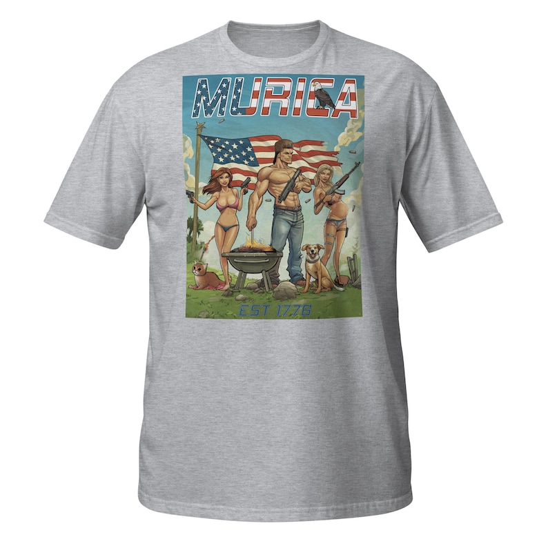 Murica Mullet T-shirt - Independence, 4th of July, America, USA, Satire ...