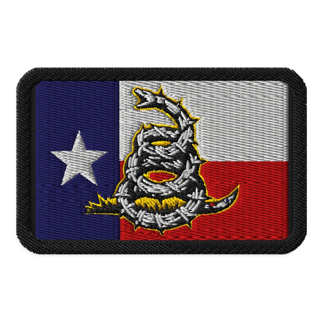 Texas Flag Razor Wire Snake Rectangular Patch - USA, America, Freedom ...