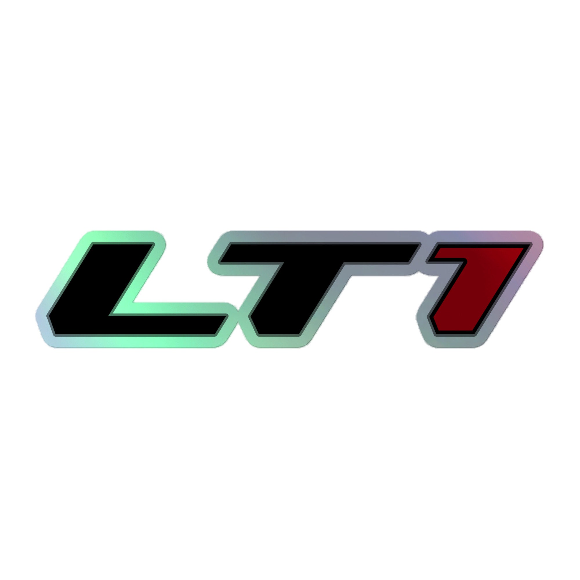 LT1 V8 Muscle Car Emblem Holographic Sticker - Durable High Opacity ...