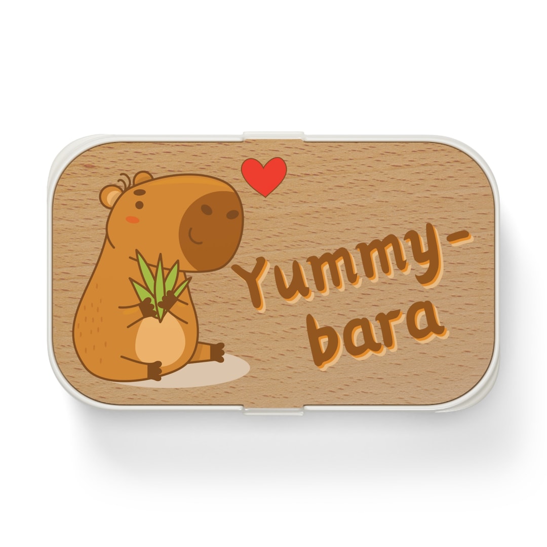 Capybara Lunch Box yummy-bara Bento Lunch Box Wood Snack Box Meal Prep ...