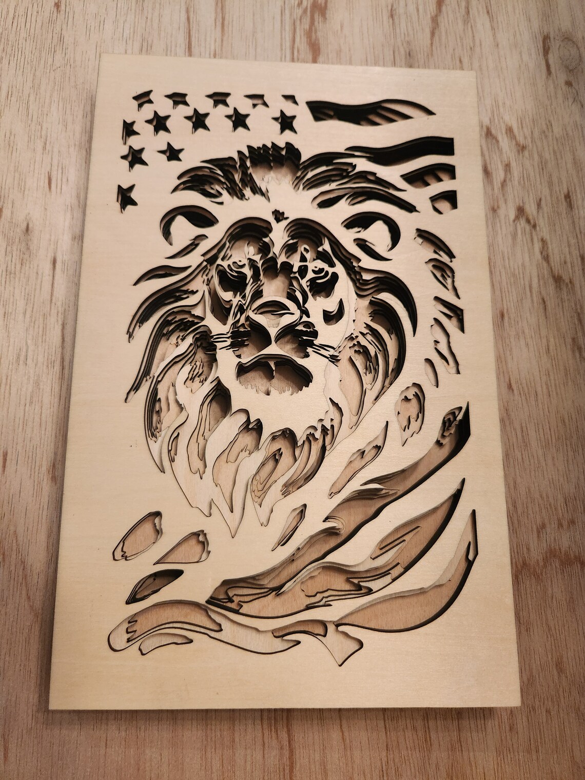 Lion Multilayer SVG/ Lion Cut File/ 3D Layer/ Plywood Cutting/ Paper ...