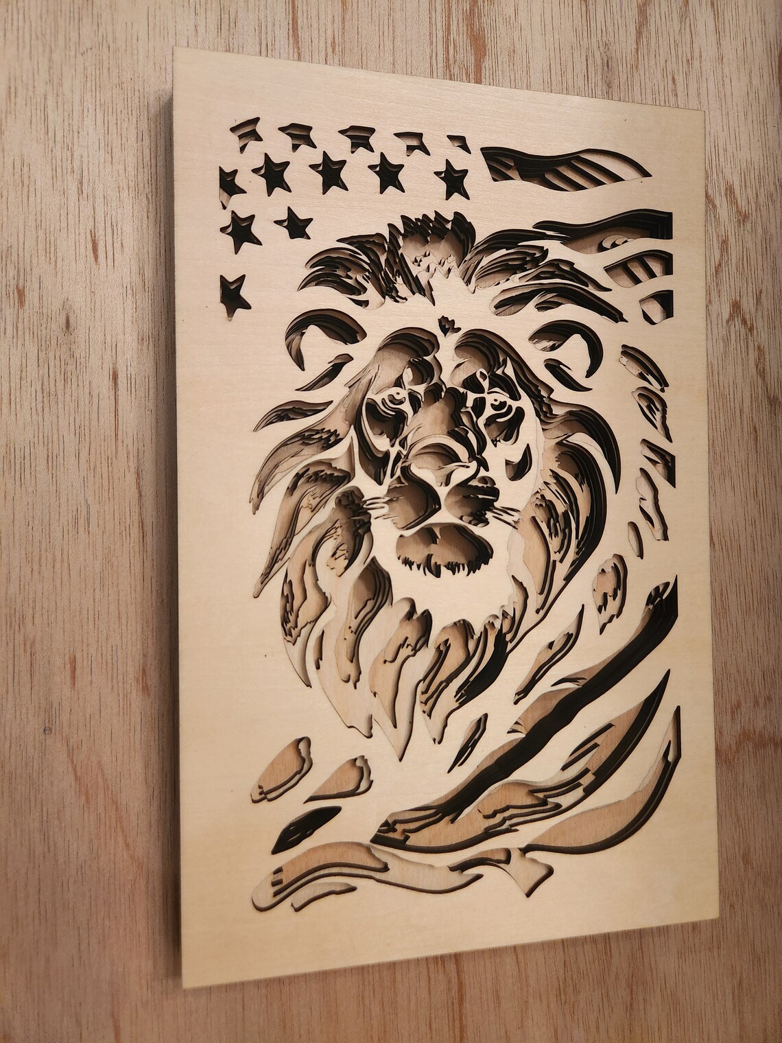 Lion Multilayer SVG/ Lion Cut File/ 3D Layer/ Plywood Cutting/ Paper ...