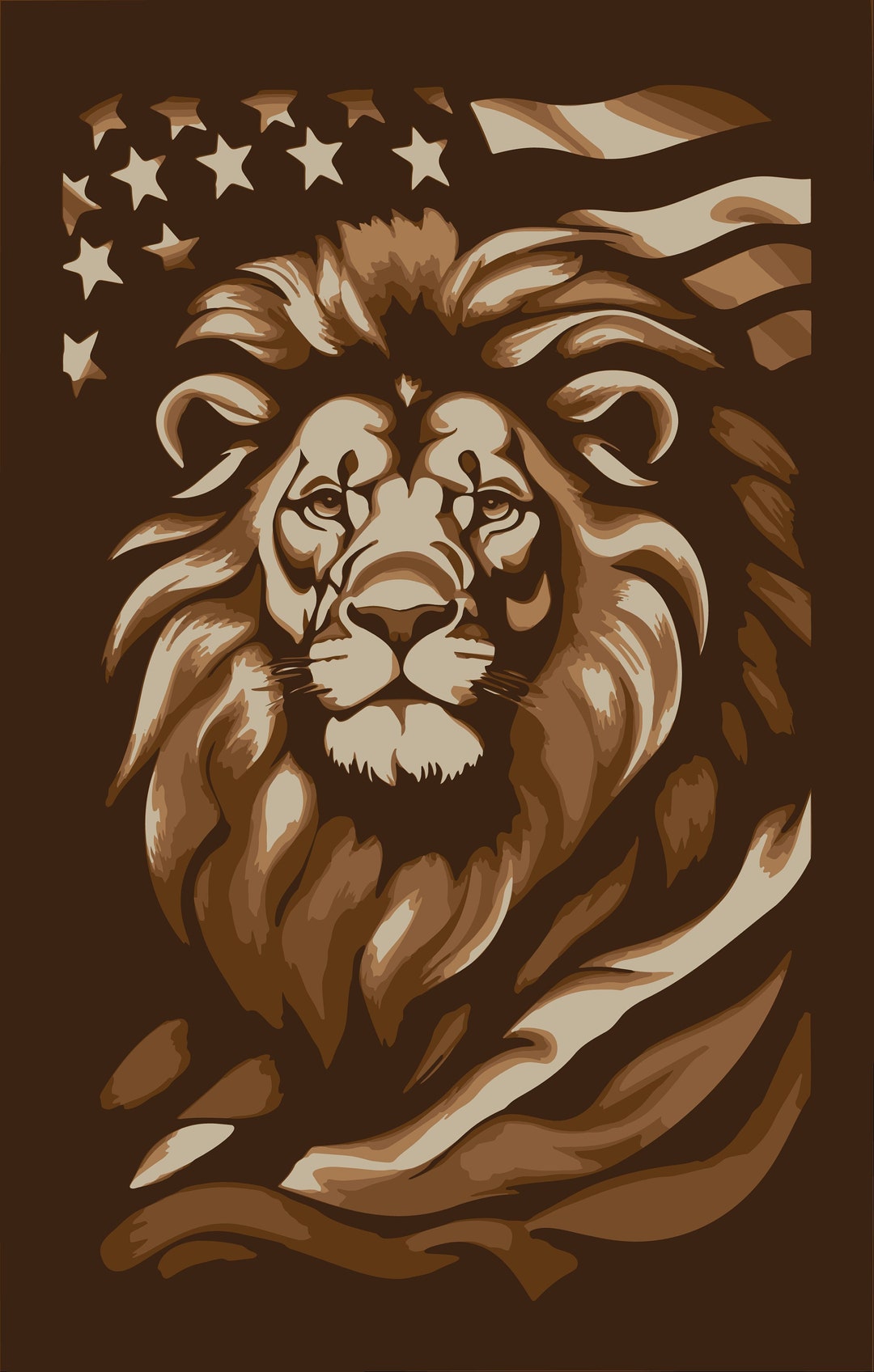 Lion Multilayer SVG/ Lion Cut File/ 3D Layer/ Plywood Cutting/ Paper ...