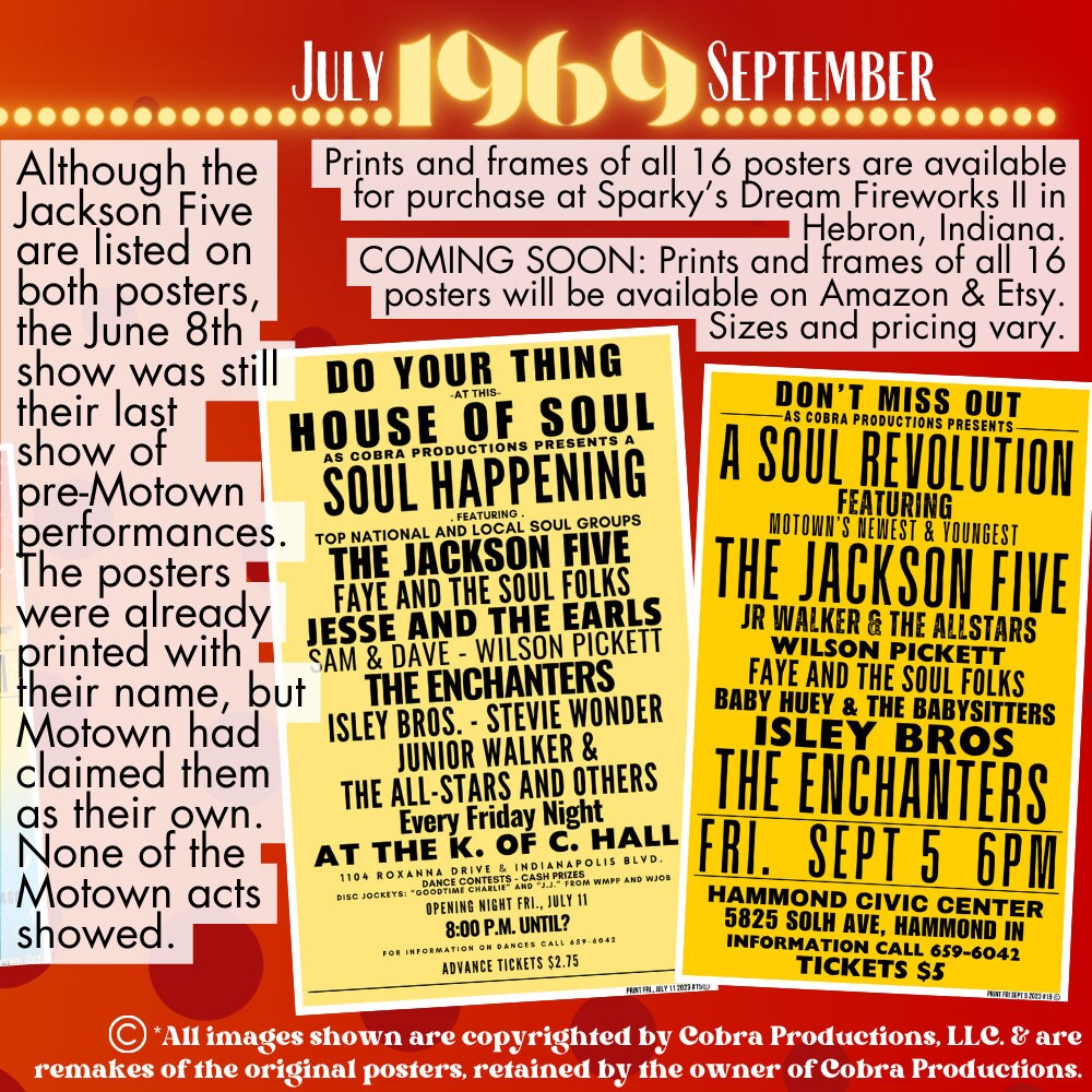Vintage 1969 Framed Concert Poster Print of the Jackson Five - Etsy