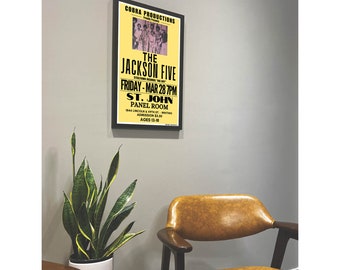 Vintage 1969 Framed Concert Poster Print of the Jackson Five - Etsy