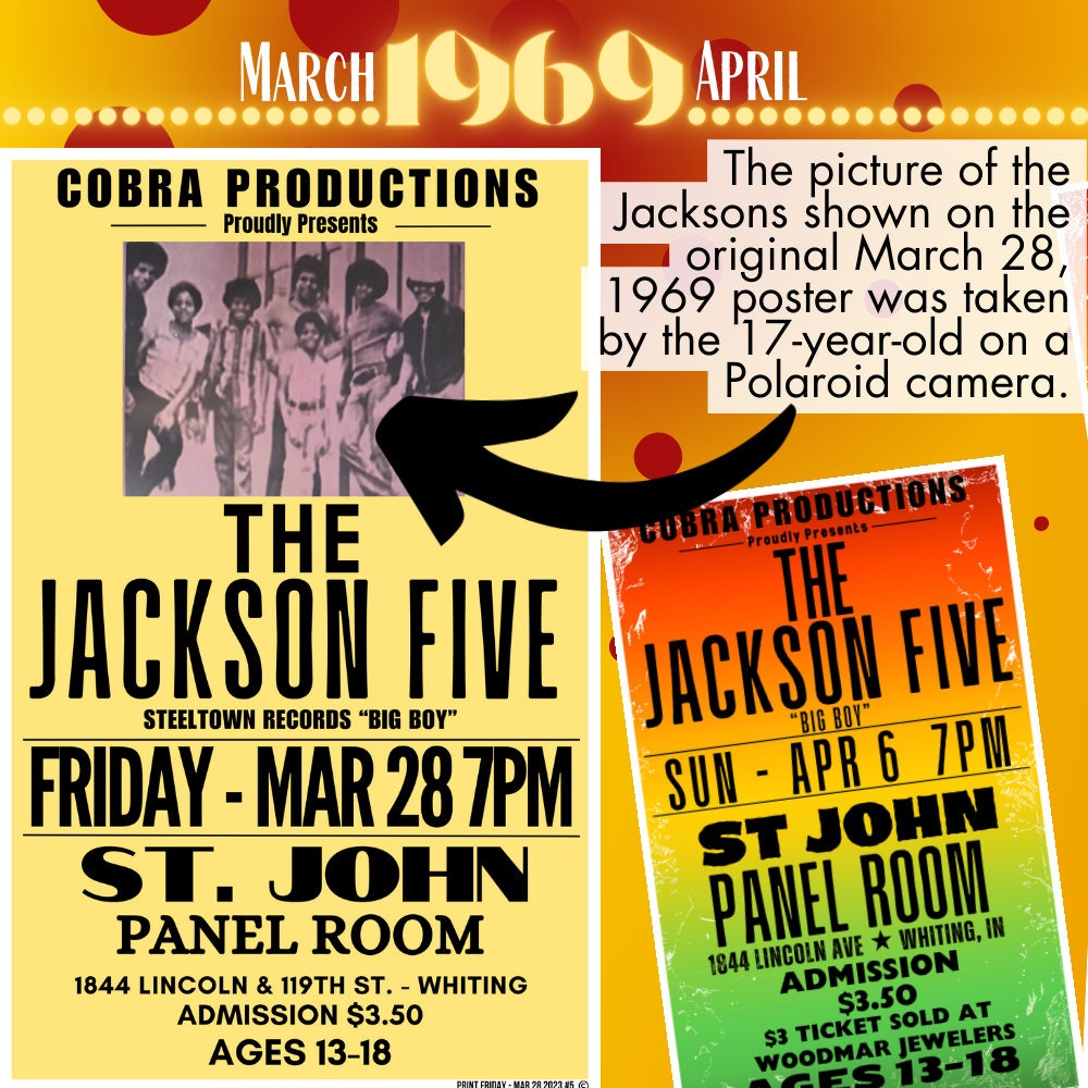 Vintage 1969 Framed Concert Poster Print of the Jackson Five - Etsy