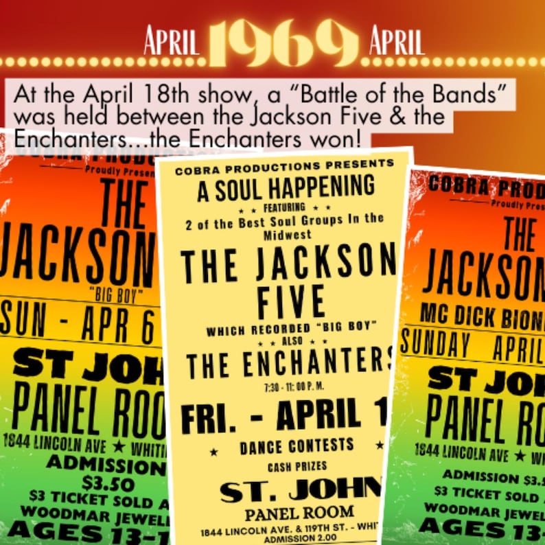 Vintage 1969 Framed Concert Poster Print of the Jackson Five - Etsy
