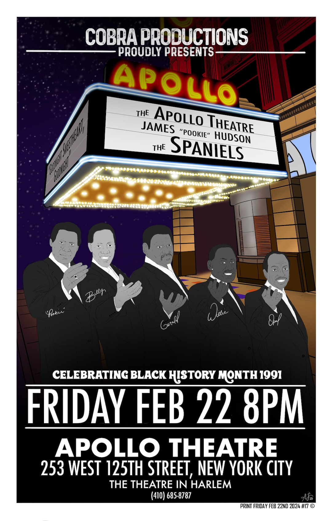 Vintage 1991 Black History Month Concert Poster Print of the Doo-wop ...