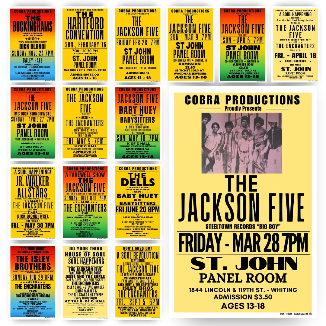 Vintage 1969 Framed Concert Poster Print of the Jackson Five - Etsy
