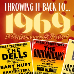 Vintage 1969 Framed Concert Poster Print of the Dells, Baby Huey & the ...