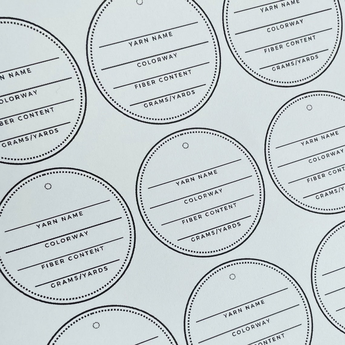 Printable Yarn Label, Yarn Storage Printable Tag, Yarn ID Tag, Yarn ...