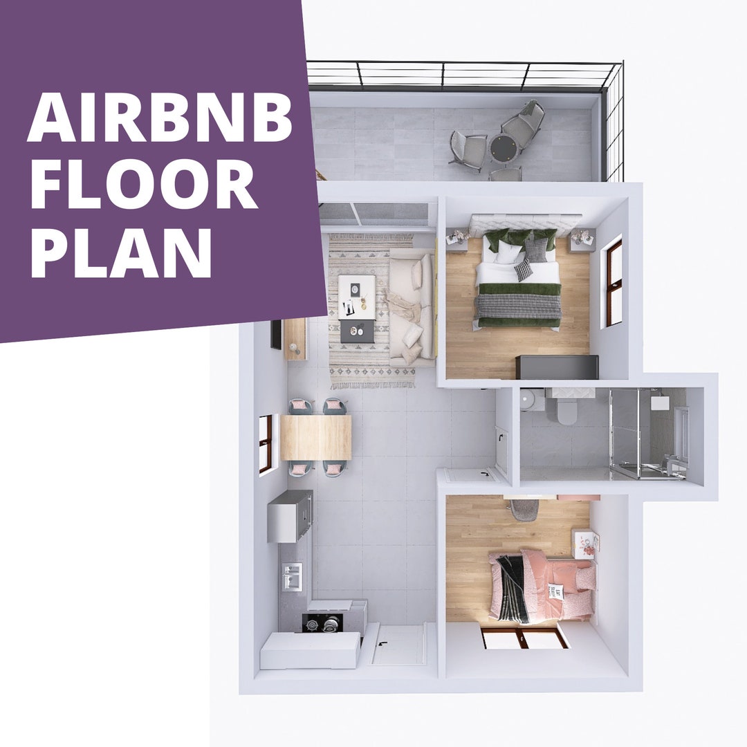 AIRBNB FLOOR PLAN 3D Floor Plan 2D House Plans Custom House ...