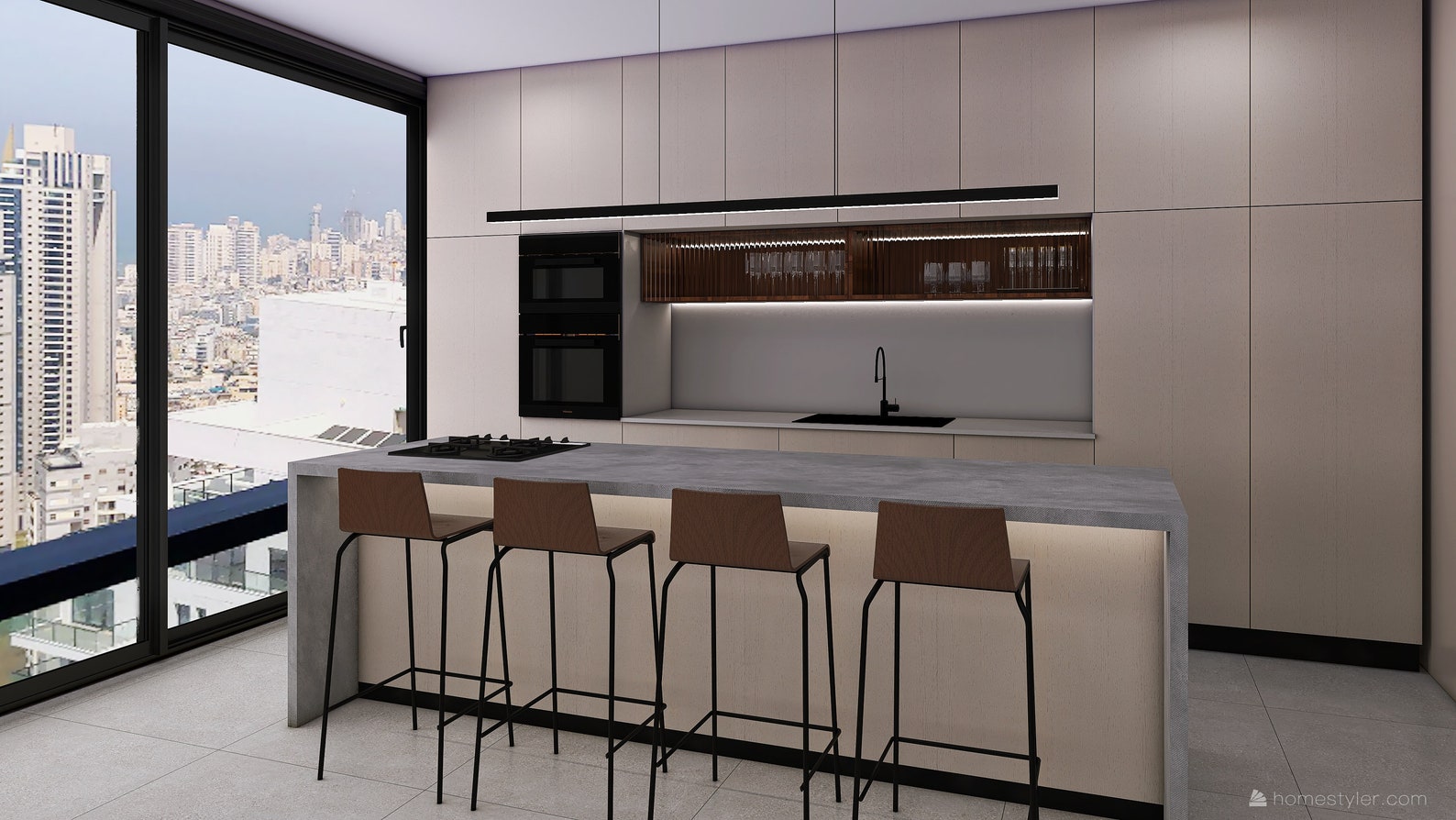 3D Architectural Visualize Kitchen Designs Interior Design Kitchen ...