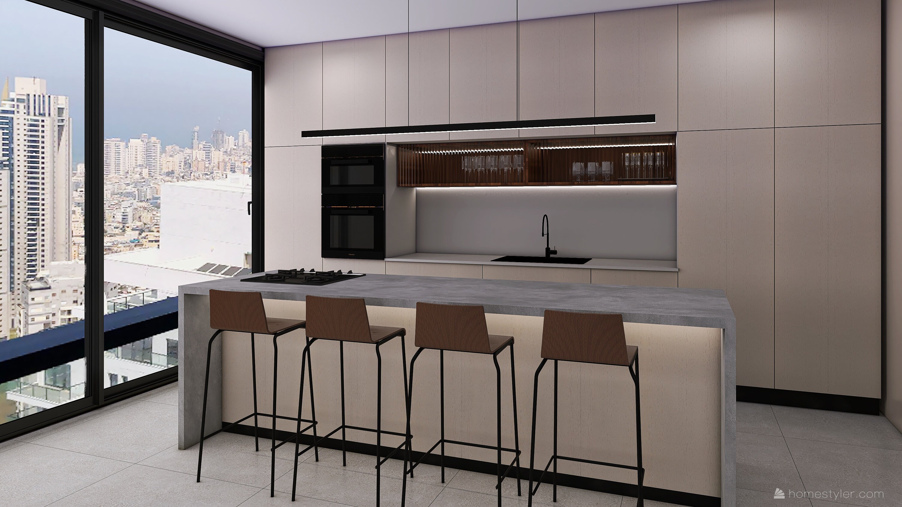 3D Architectural Visualize Kitchen Designs Interior Design Kitchen ...