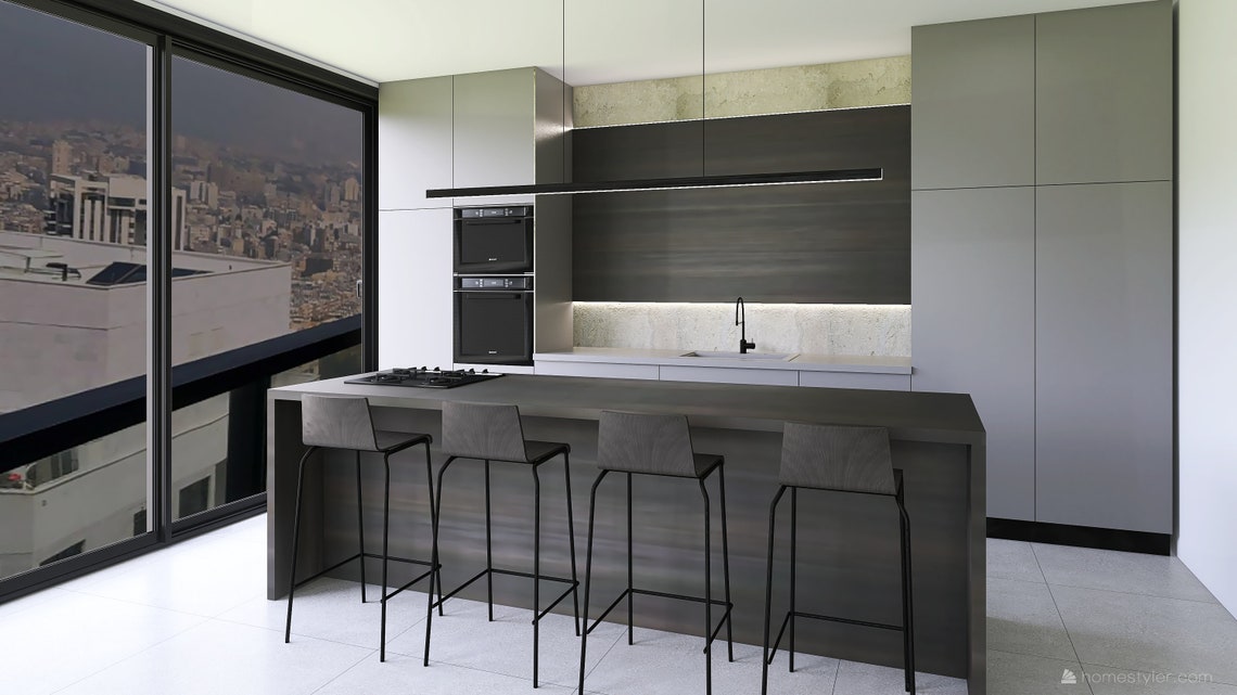 3D Architectural Visualize Kitchen Designs Interior Design Kitchen ...