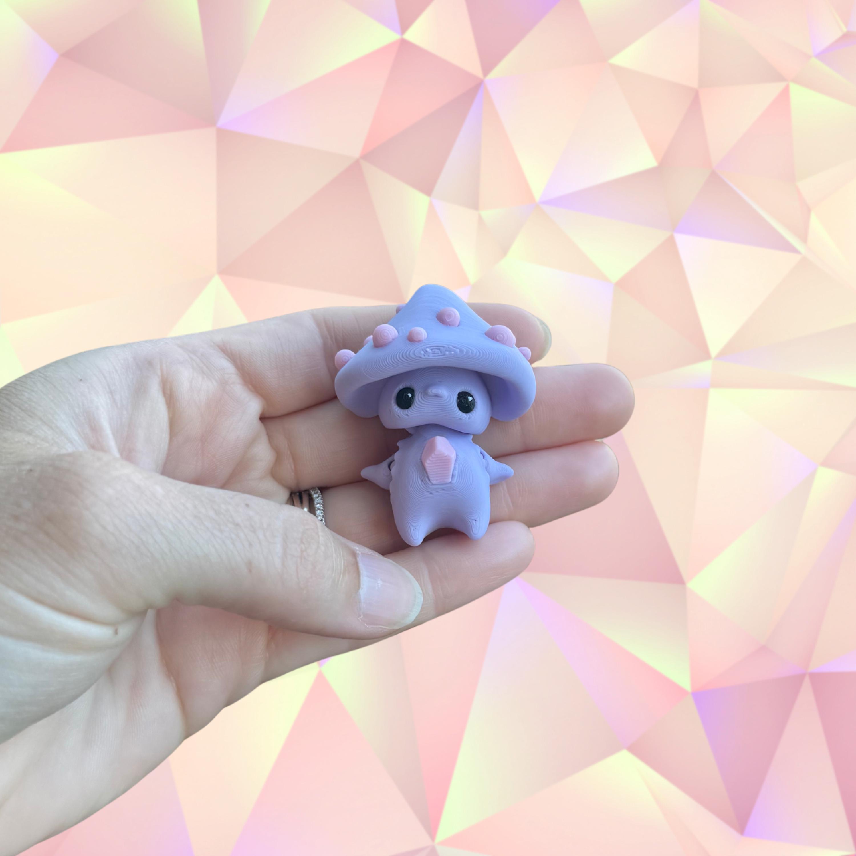 Mini Fidget Pixie Mushroom – 3D Printed Pastel Pixie Shroom Friend ...