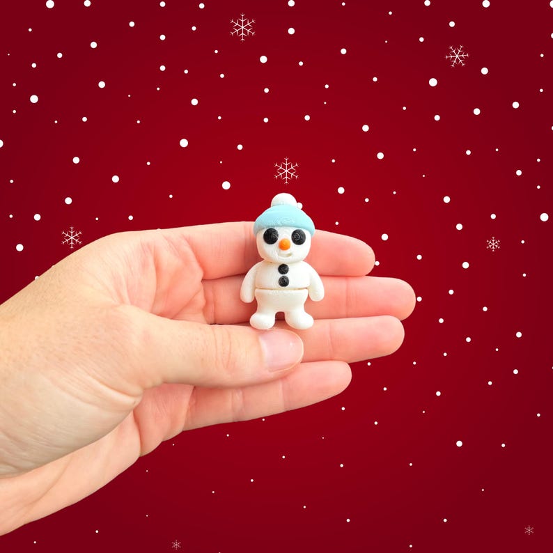 Holiday Fidget Toy 6 Pack – 3D Printed Santa, Snowman, Reindeer, Gnome ...