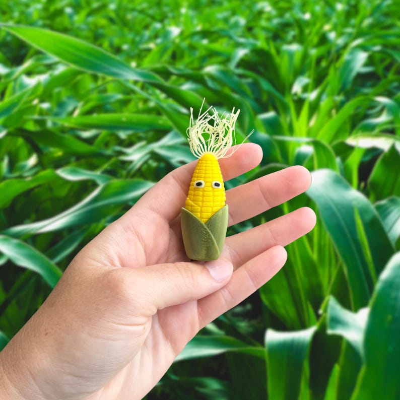 Kawaii Corn Fidget – Corn Bob & Harry Husker – 3D Printed Cute Corn Toy ...
