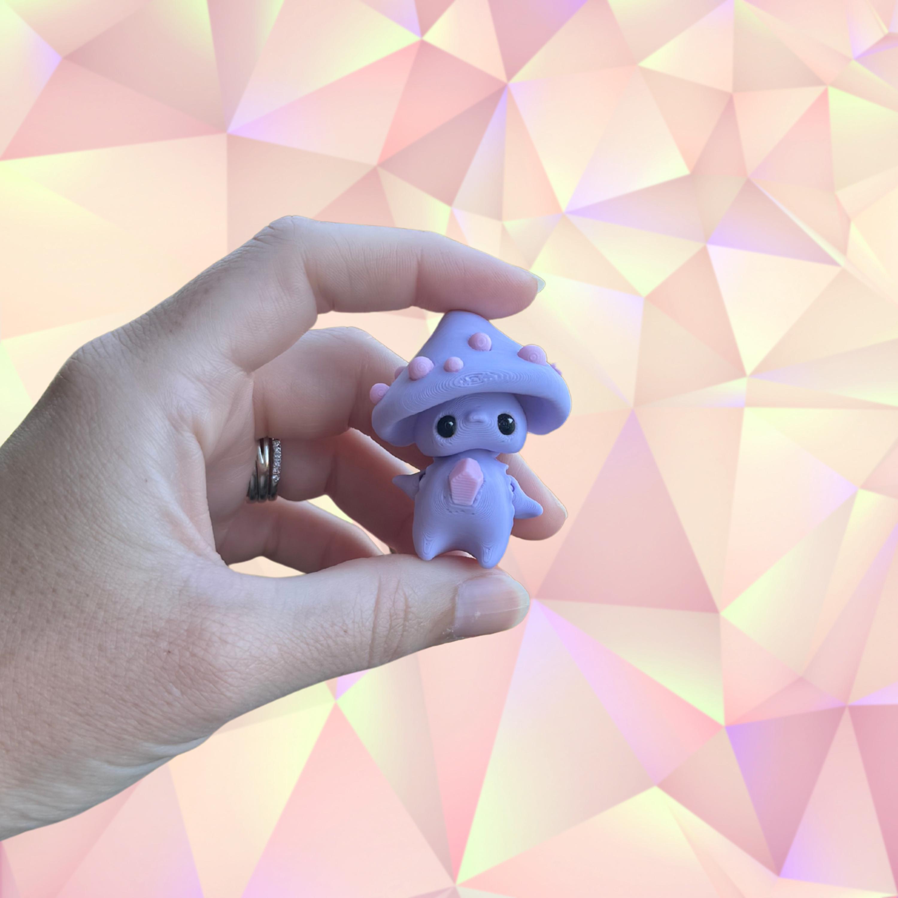 Mini Fidget Pixie Mushroom – 3D Printed Pastel Pixie Shroom Friend ...