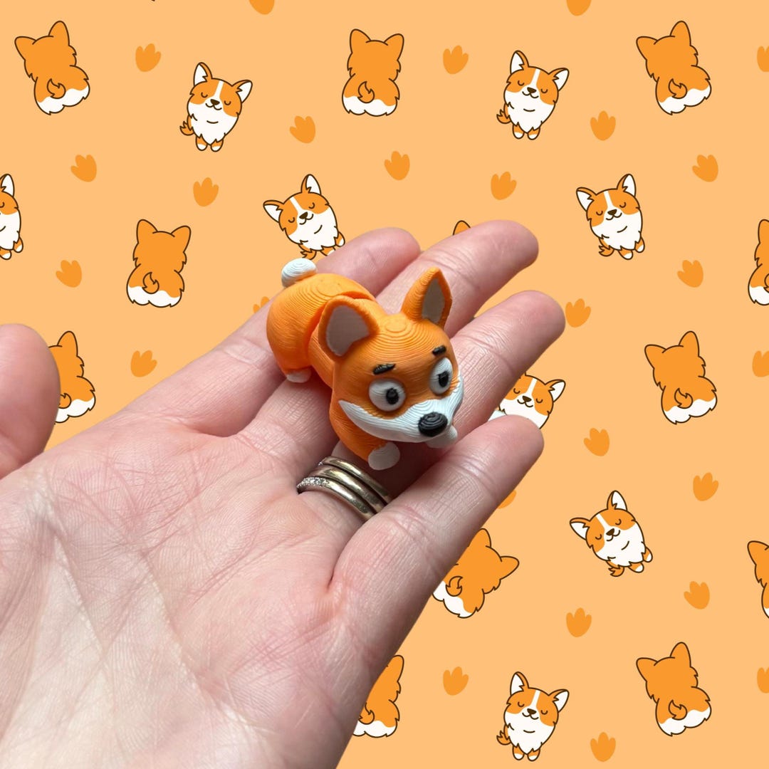 Mini Corgi Fidget - 3D Printed Corgi Fidget Toy - Mini Corgi Fidget ...
