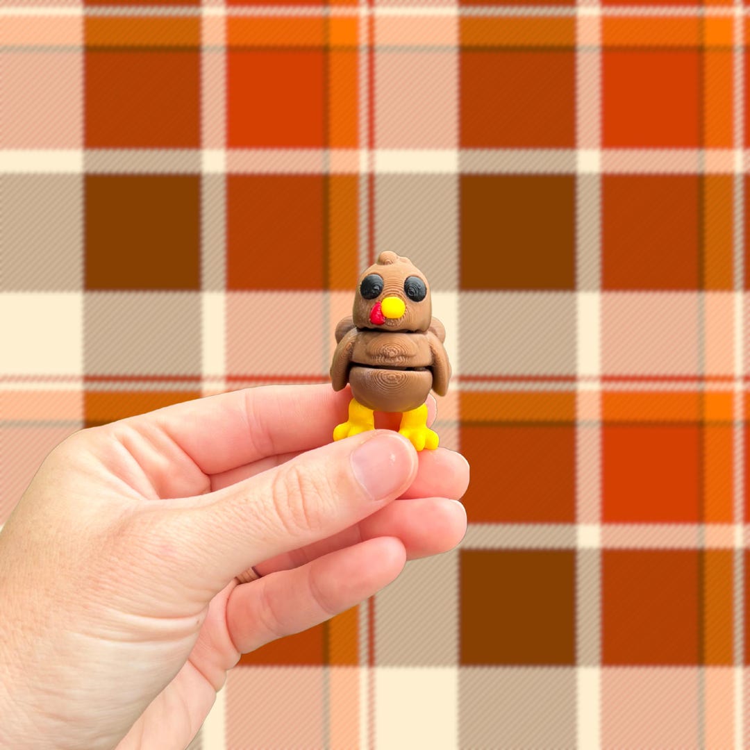 Mini Turkey Fidget Toy - Thanksgiving Toy - 3D Printed Thanksgiving ...