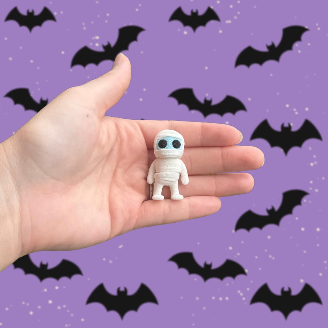 Mini Mummy Fidget Toy - 3D Printed Halloween Cutie for Stress Relief ...