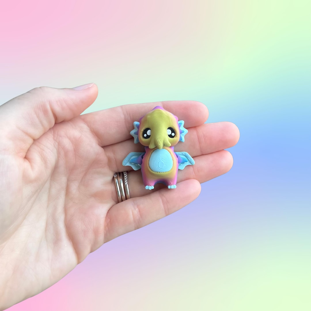 Kawaii Cthulhu Fidget Toy - 3D Printed Gradient Mini Monster - Monster ...