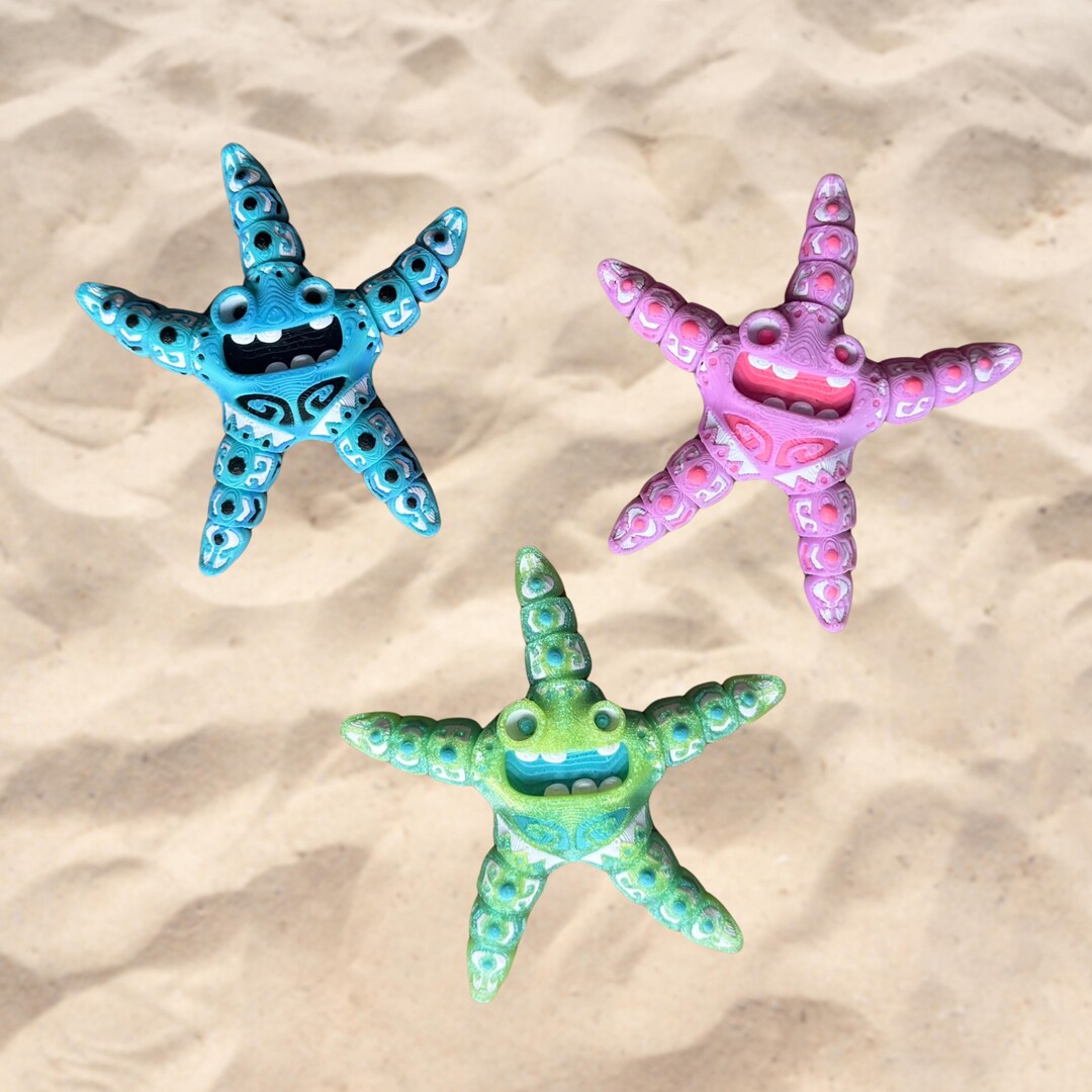 Starfish Fidget Toy - Tattooed Starfish Fidget Toy - Ocean Animal ...