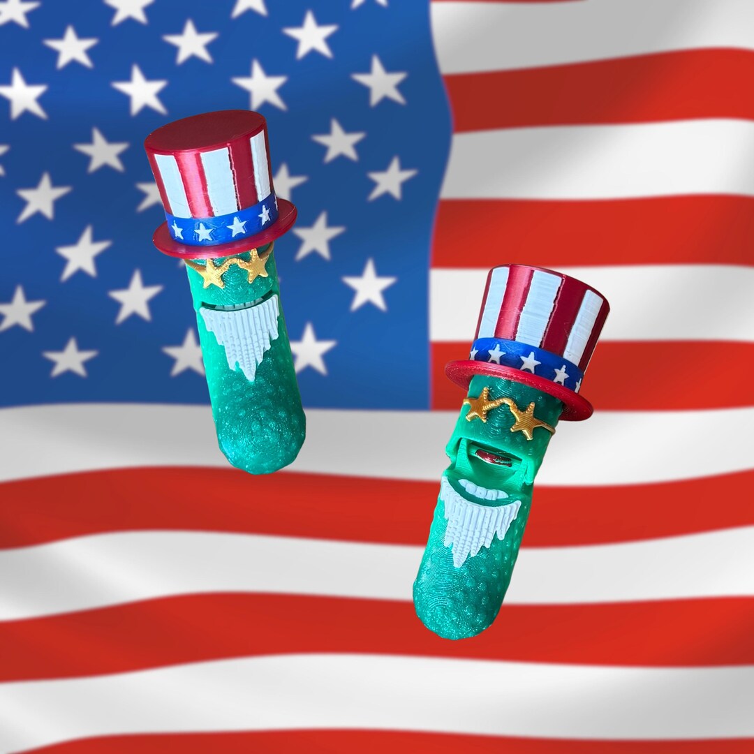 3D Printed 4th of July Pickle Fidget Toy - Tickle Pickle Fidget ...