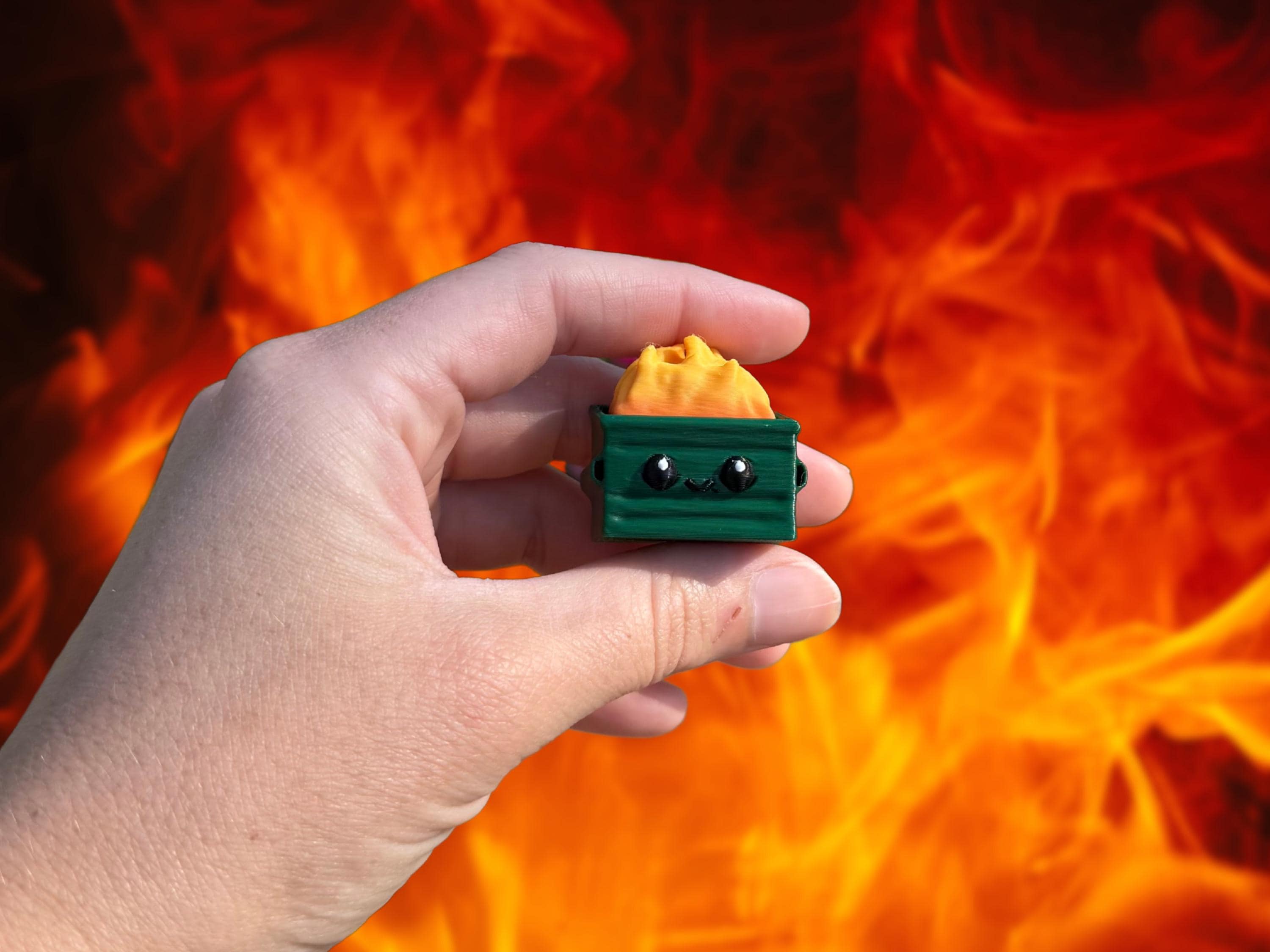 Mini Dumpster Fire Clicker Fidget Toy - Dumpster Fire Sensory Fidget ...