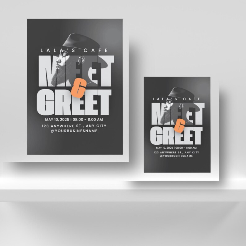Meet & Greet Flyer Template | Editable Canva Flyer | Event Invitation ...