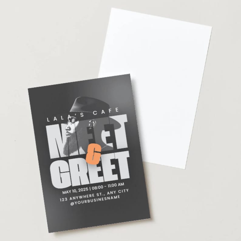 Meet & Greet Flyer Template: Editable Canva Event Invitation (digital ...