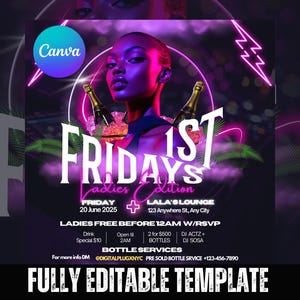 First Friday Party Flyer Template: Editable Canva Design - Etsy