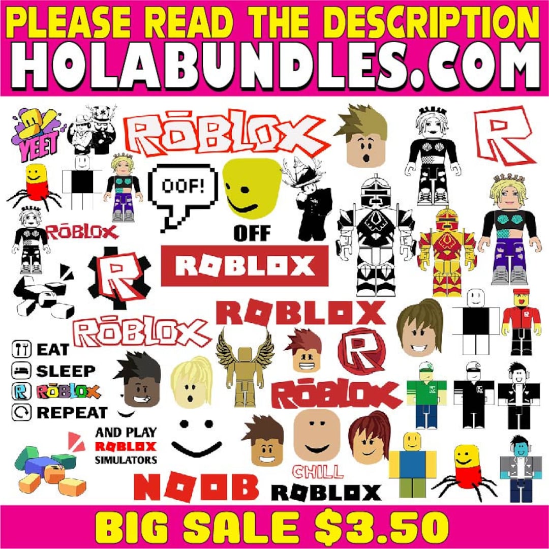 Roblox Bundle Svg, Roblox Svg Bundle, Roblox Font, Roblox Svg, Roblox ...