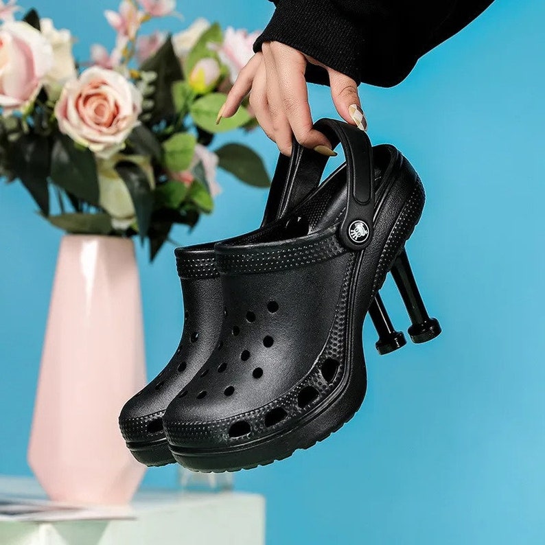 Custom Bling Stiletto High Heel Clogs| Rhinestone Clogs With Heels for ...