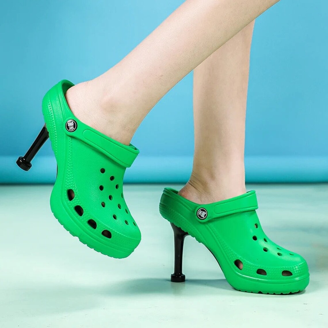 Custom Bling Stiletto High Heel Clogs Rhinestone Clogs With Heels for ...