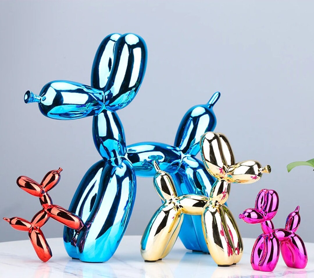 Balloon Dog: Electroplated Puppy Statue for Living Room, Desktop Decor ...