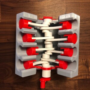 Functional V8 Engine Desktop Model 3D Printed - Etsy