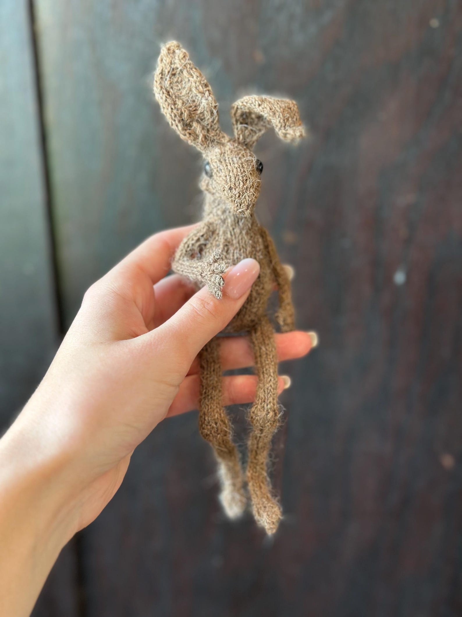 Hazelwick the Knitted Hare - Etsy