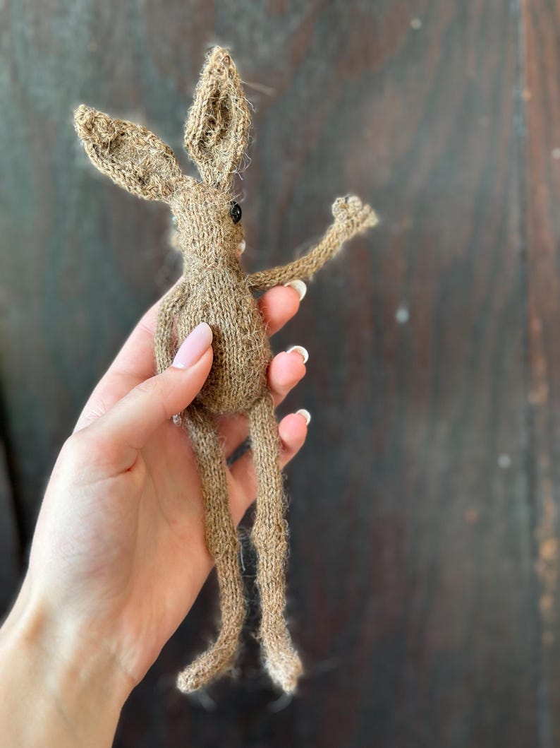 Hazelwick the Knitted Hare - Etsy