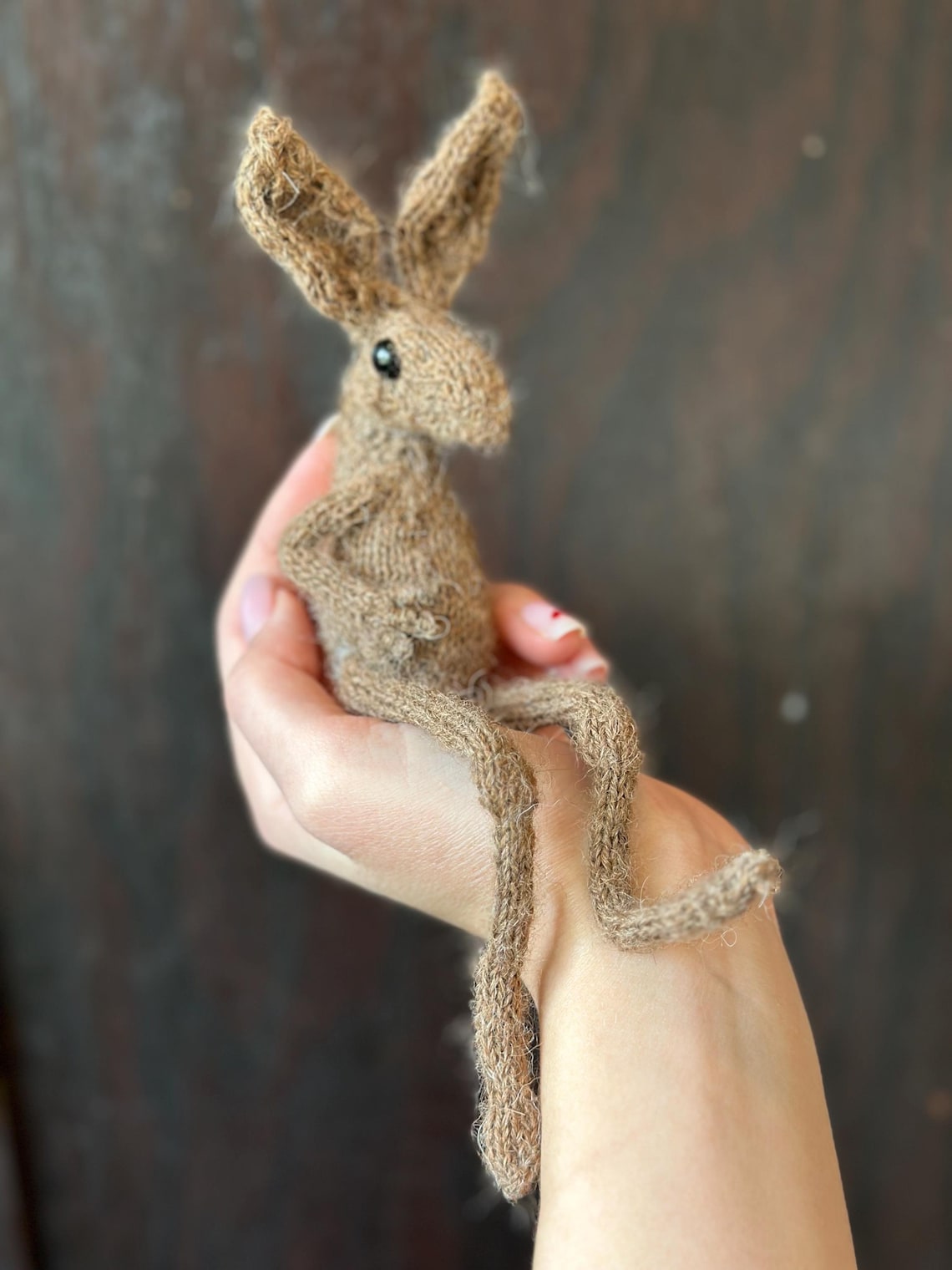 Hazelwick the Knitted Hare - Etsy