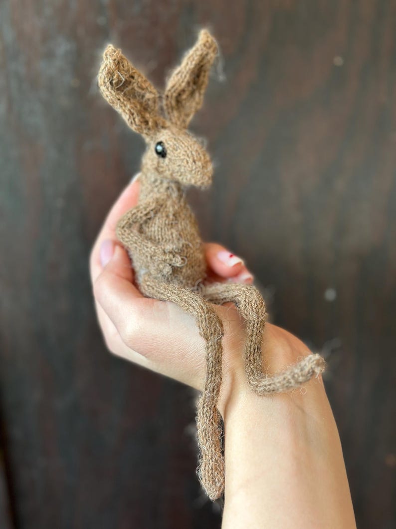 Hazelwick the Knitted Hare - Etsy