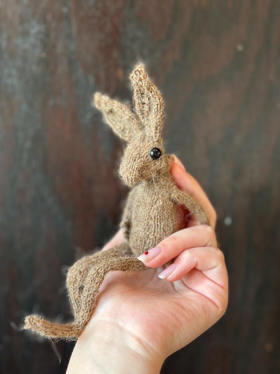 Hazelwick the Knitted Hare - Etsy