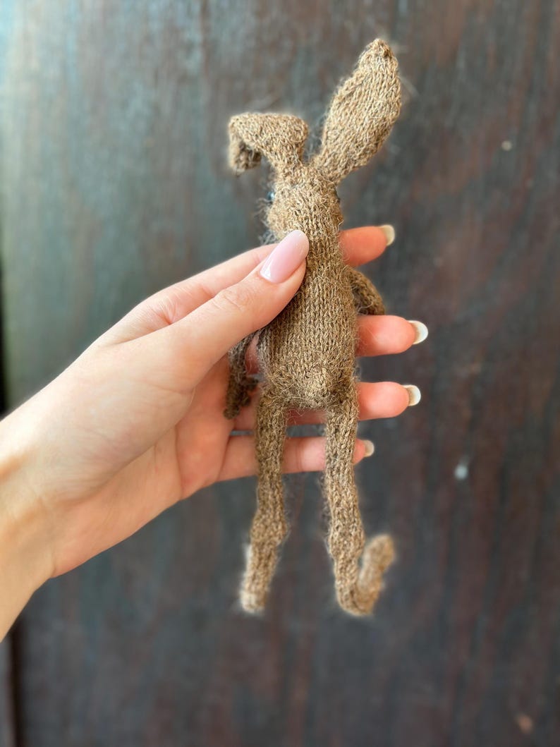 Hazelwick the Knitted Hare - Etsy