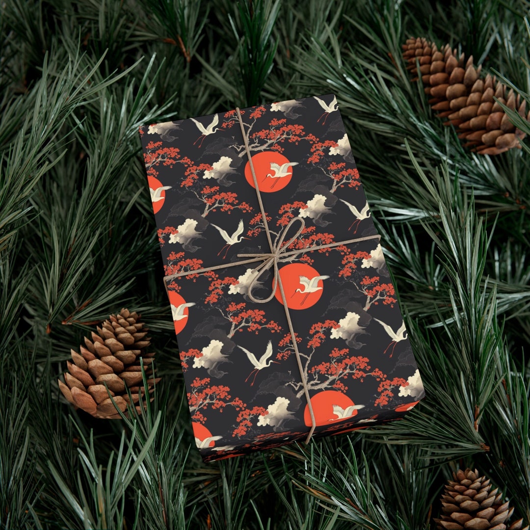 Japanese Wrapping Paper Tokyo Nightscape Japanese Minimalist Wrapping ...