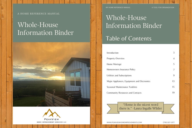 Whole-house Information Binder...a Tool for Organization - Etsy