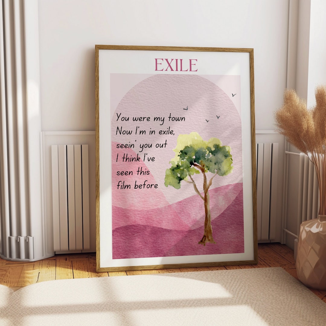 Exile Poster Printable Wall Art Subtle Swiftie Swiftie Decor Digital ...