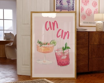 Cin Cin Print Digital Download Cheers Poster Printable Wall Art for Kitchen Retro Bar Cart Decor ...