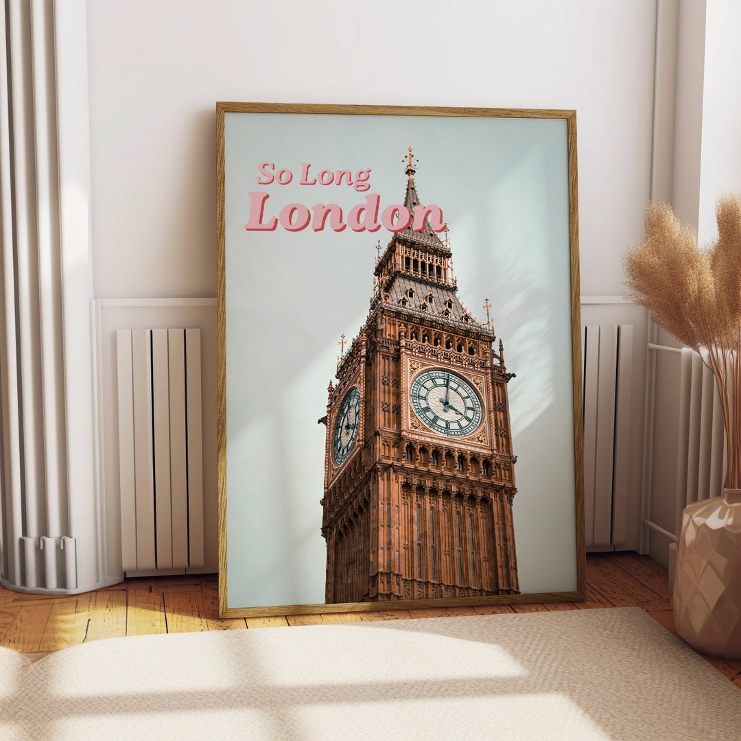 So Long London Poster | Printable Wall Art | Vintage Photo Print ...