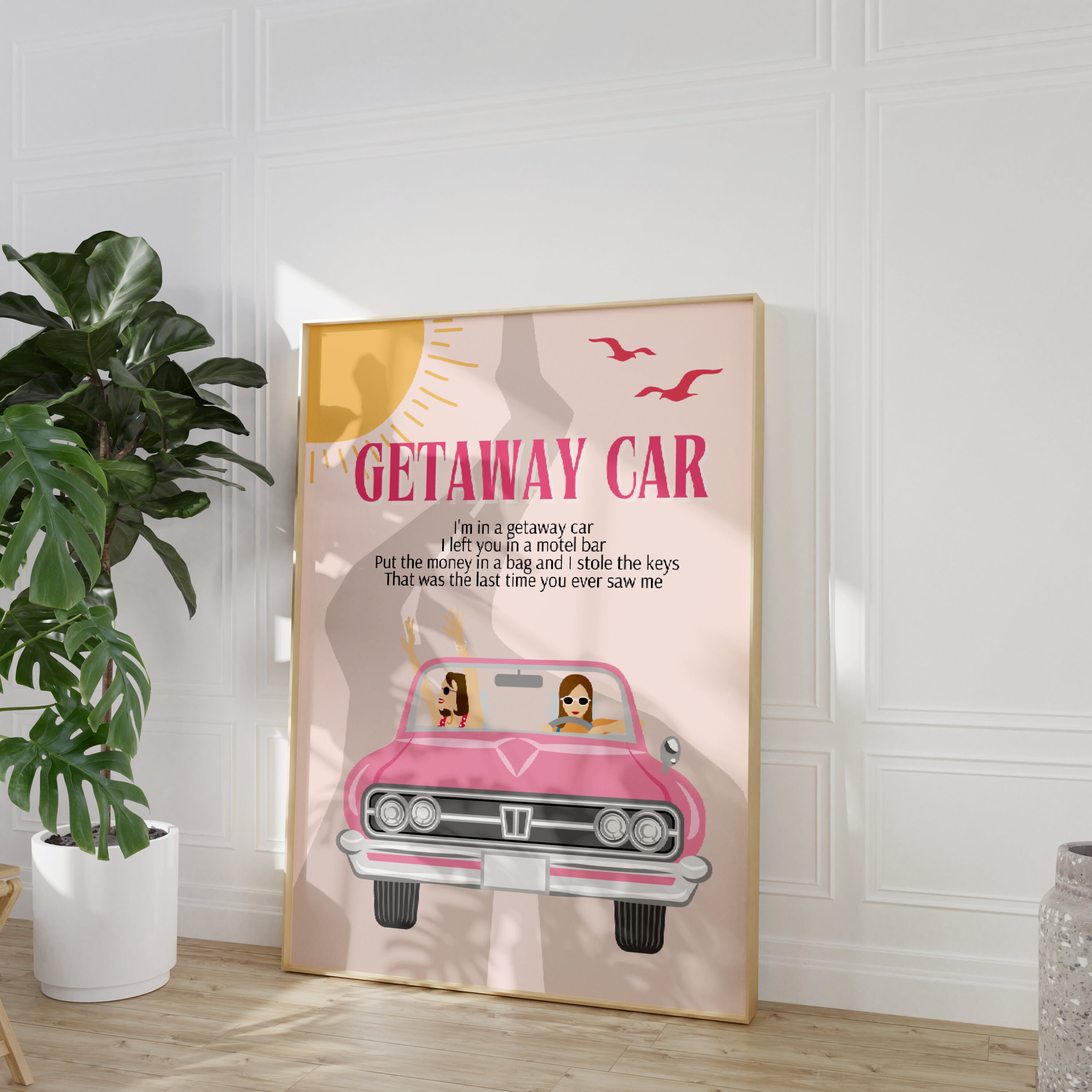 Getaway Car Poster Printable Wall Art Subtle Swiftie Swiftie Decor ...
